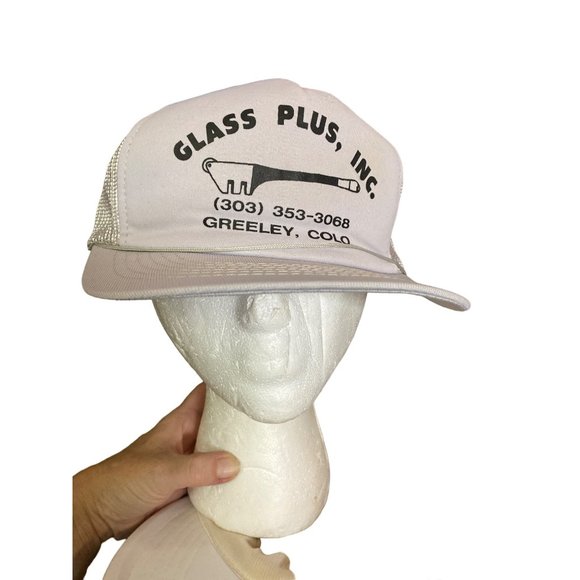 Accessories | As Is Vintage Trucker Hat Snapback Glass Plus Cap Mesh ...